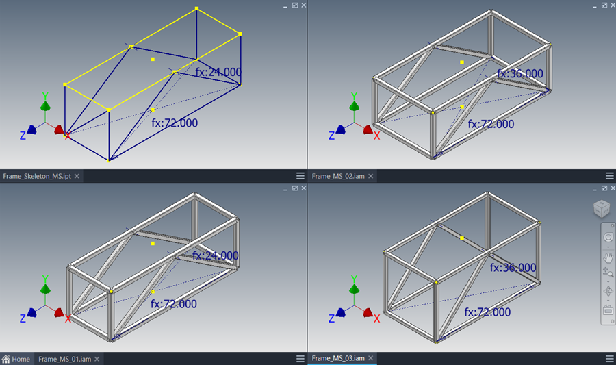 Inventor - Driving Multiple Frames Using a Single Skeleton with Model ...
